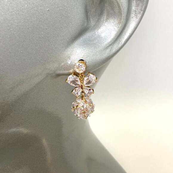 accentrix | Jewelry | New Release 226 Gold Cz Butterfly Drop Ball ...